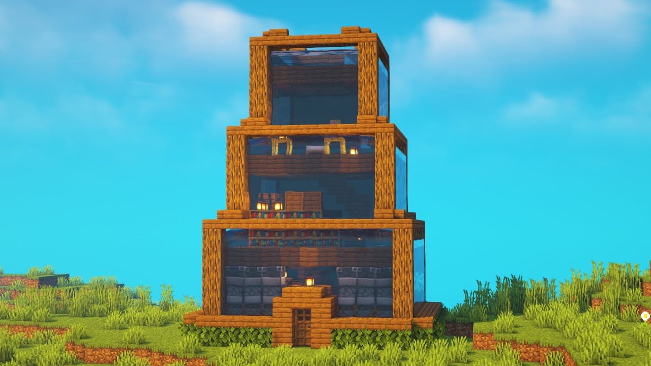 Minecraft Water House Tutorial - How to Build a Water House in ...