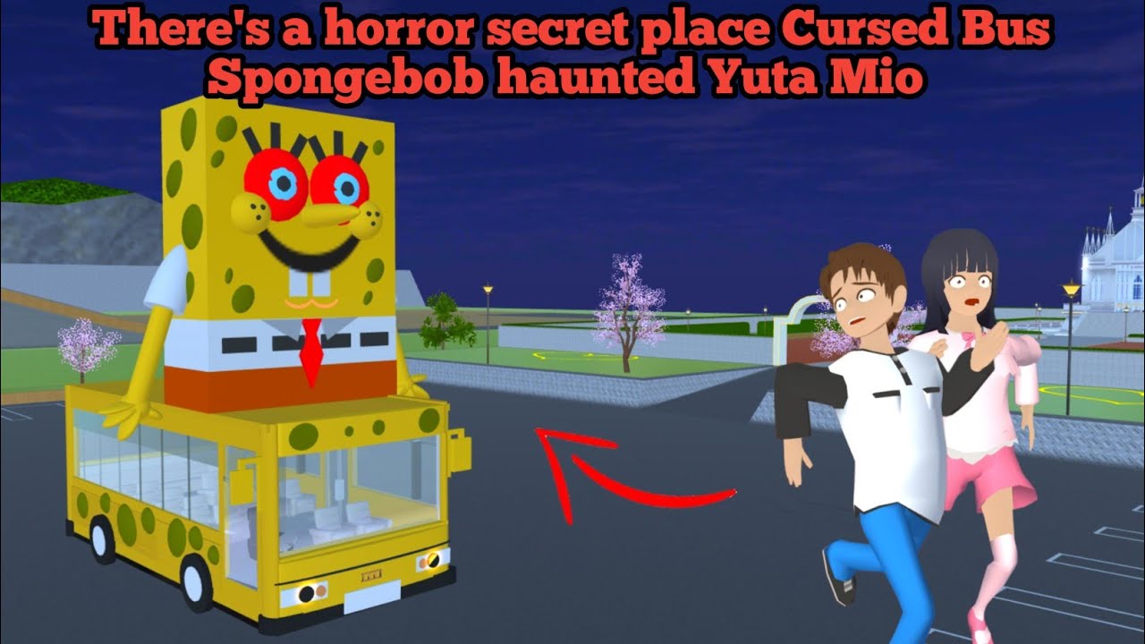 There's a horror secret place Cursed Bus Spongebob haunts Yuta Mio 😱 ...