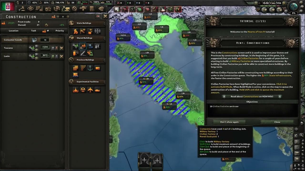 2024 Italy Tutorial with all DLC Enabled (Götterdämmerung and prior) - Hearts of Iron 4 (HOI4 ...
