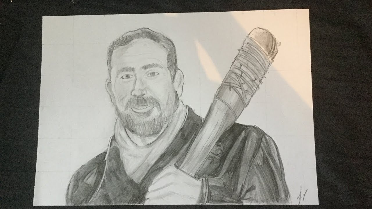 Speed drawing: Negan- The walking dead - YouTube