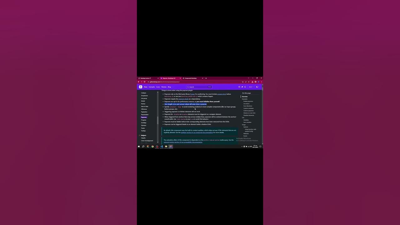What Are Popovers In Bootstrap Shorts Bootstraptutorial Youtube