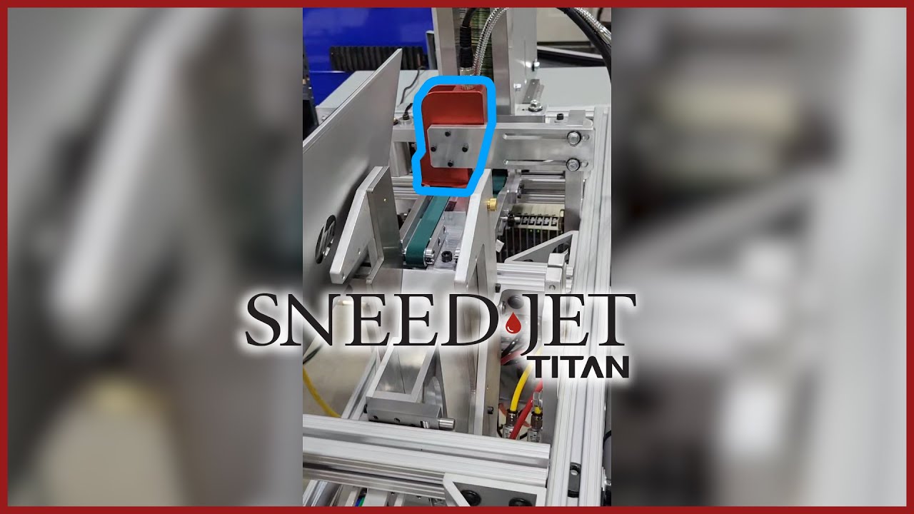 SNEED-JET® Titan TIJ Printer Printing Barcode on Pouches - YouTube
