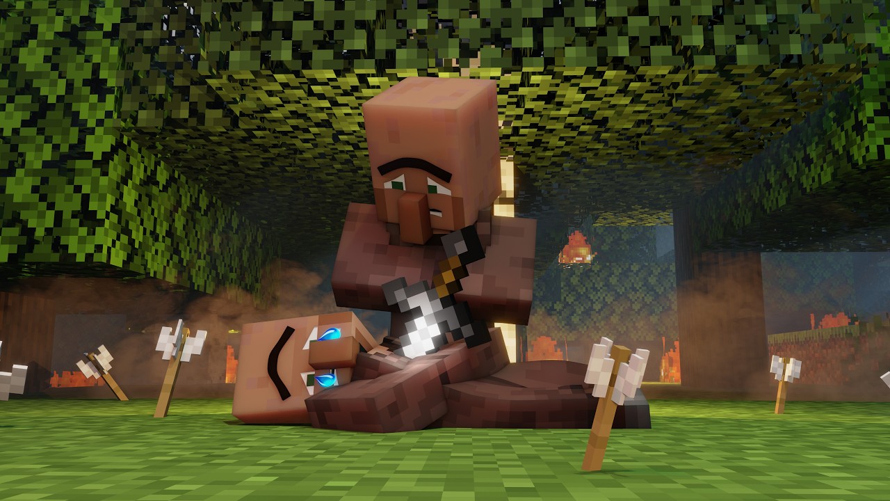 THE PILLAGER RAID STARTED... (Minecraft Animation) - YouTube