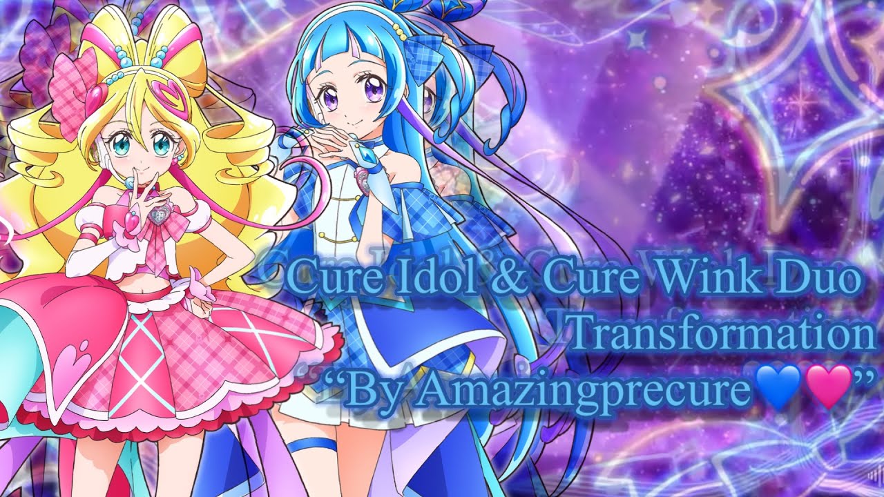 [1080p] Cure Idol & Cure Wink Duo Transformation “by @Amazingvic” (Kimi ...