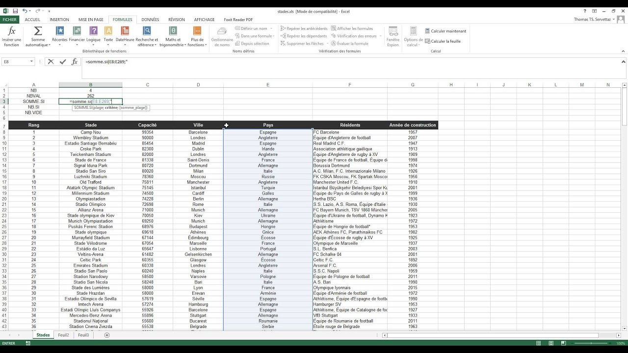 tutoriel Excel 2013 #14 Fonctions statistiques - YouTube