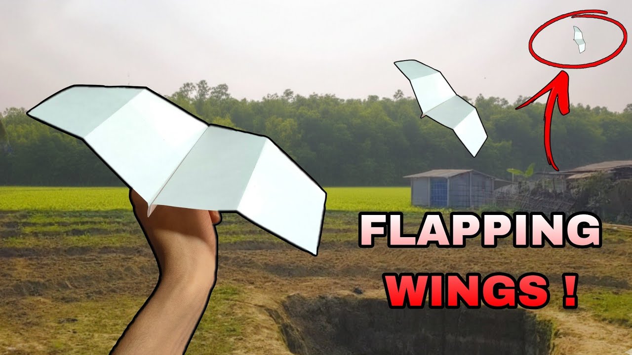 BEST Bat Paper Airplane that Flaps and Flies REALLY Well!!! - Ghost Bat ...