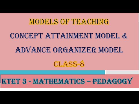 MODELS OF TEACHING - CONCEPT ATTAINMENT & ADVANCE ORGANIZER MODEL ...