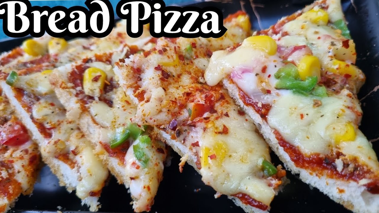 Bread Cheese Pizza | Bread Pizza On Pan | Easy And Quick recipe for ...