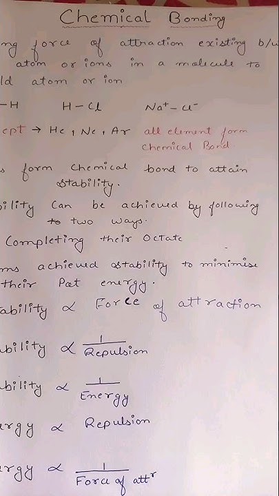 Chemical bonding || Stability of atom || Part - 1 || #shorts #pw # ...