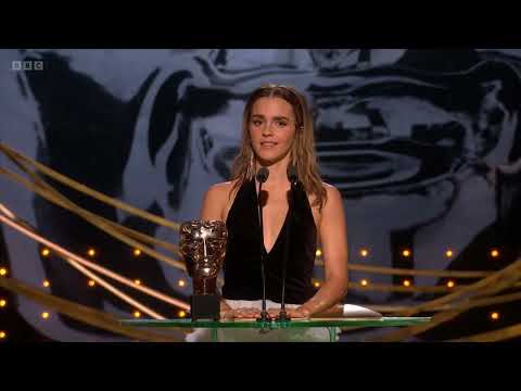 Emma Watson presenting Best British Film at BAFTA 2022