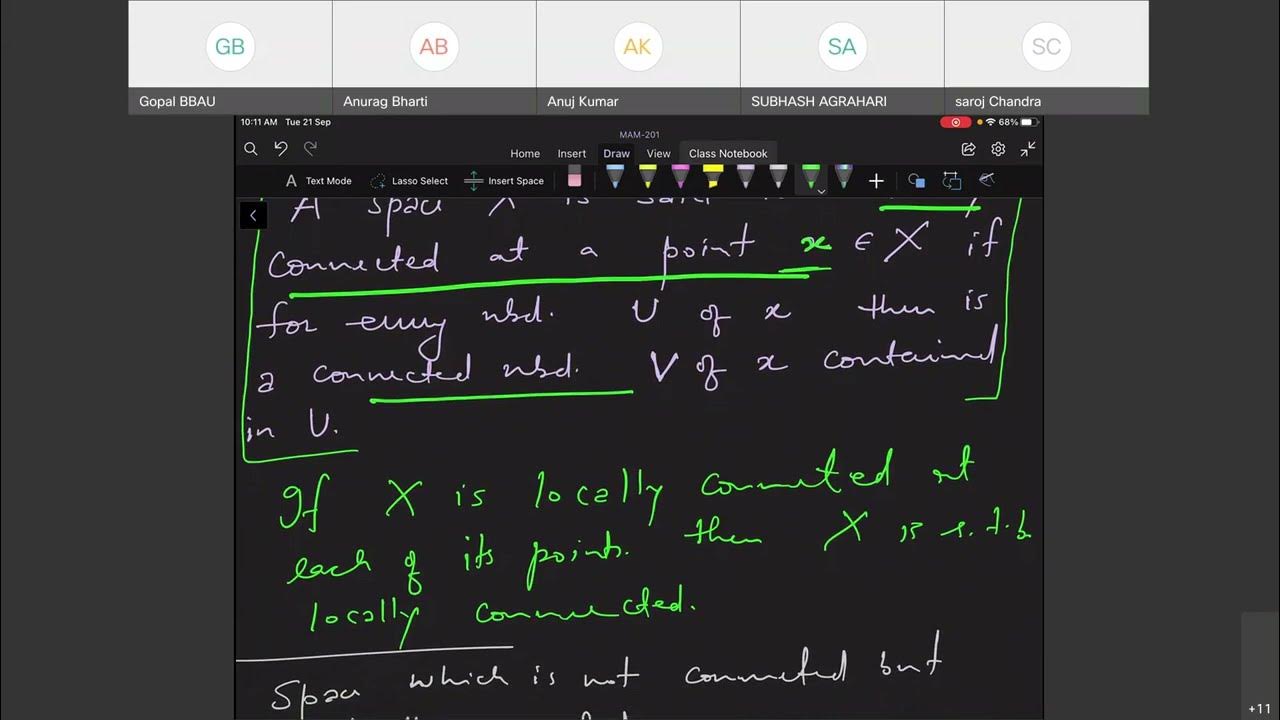 MAM 301 (Topology) Lec-26 (Locally connected spaces) - YouTube