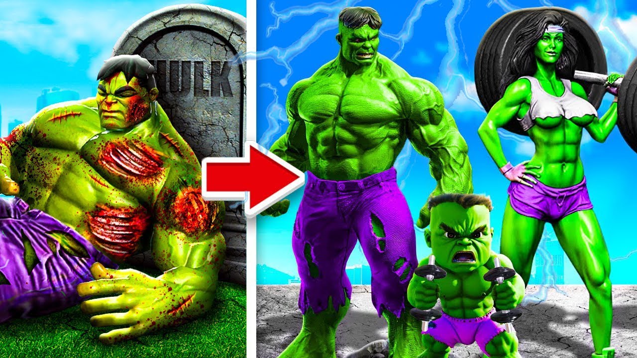 FROM POOR HULK TITAN FAMILY TO RICH LAVA TITAN FAMILY IN GTA5 - YouTube