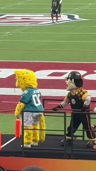 Probowl Mascots tug of war! - YouTube