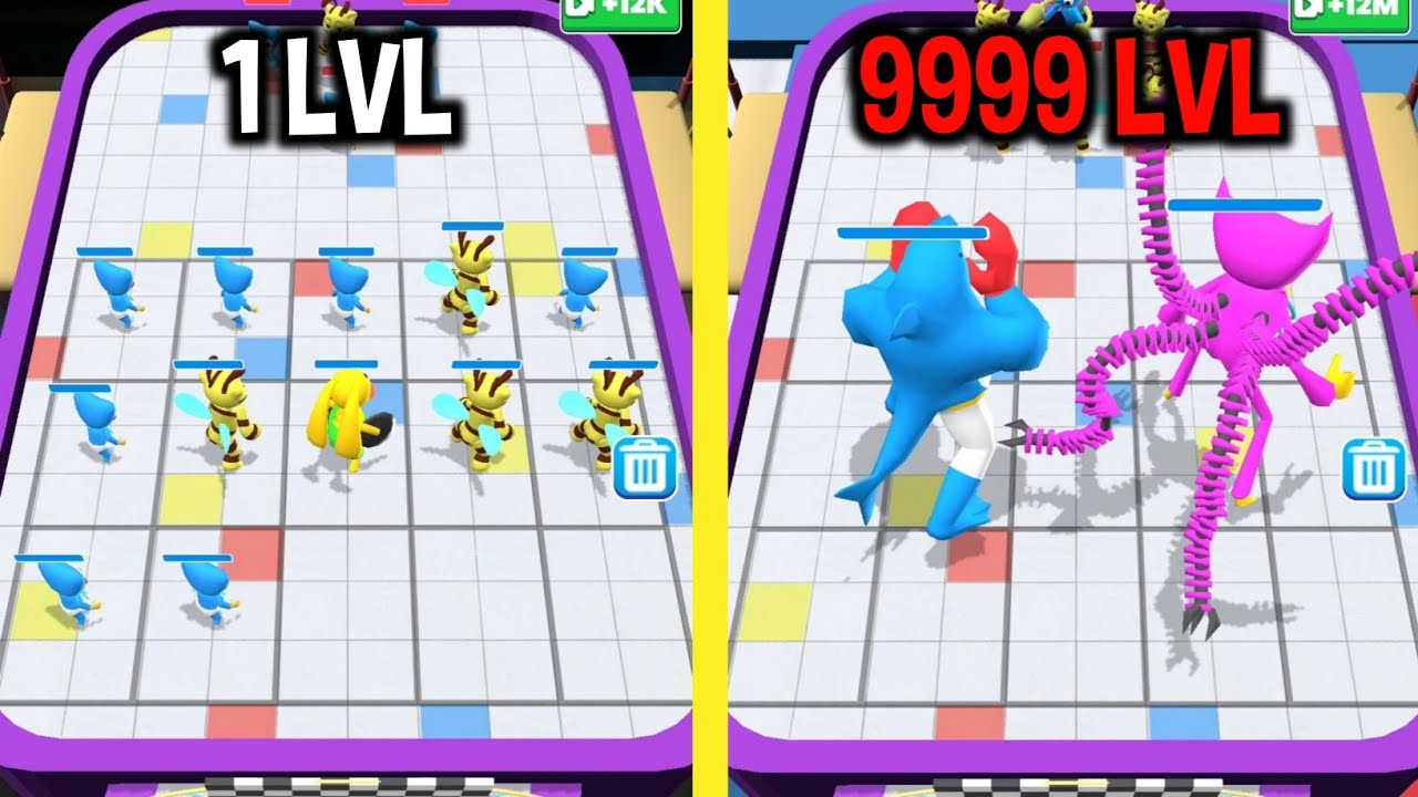MAX LEVEL in Merge Blue Monster Battle Run Gameplay - YouTube