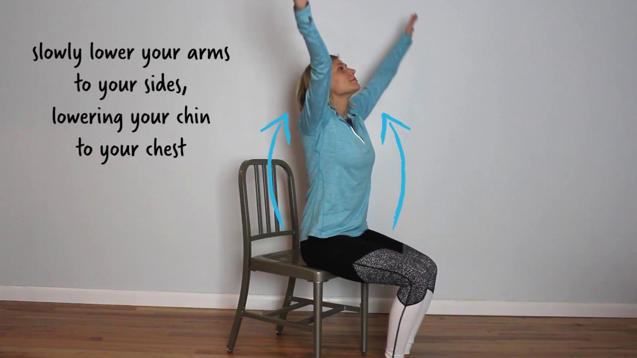 Chair Exercises: Overhead Stretch - YouTube