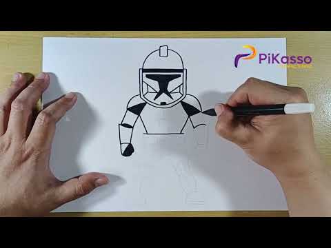 How to Draw a Clone Trooper : A Beginner's Guide - YouTube