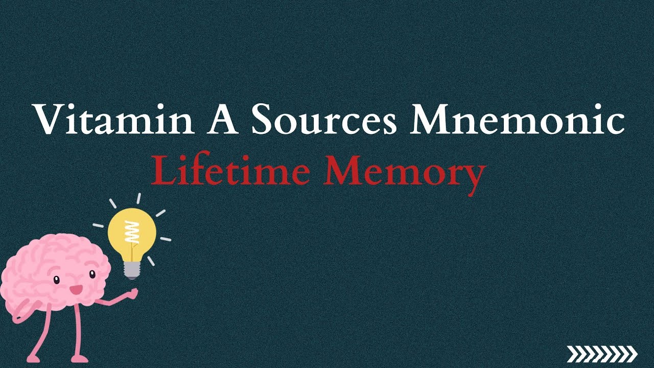 sources of vit A mnemonic | story mnemonic | life time memory - YouTube