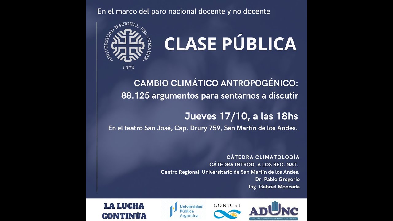 CLASE PÚBLICA: CAMBIO CLIMÁTICO ANTROPOGÉNICO - YouTube