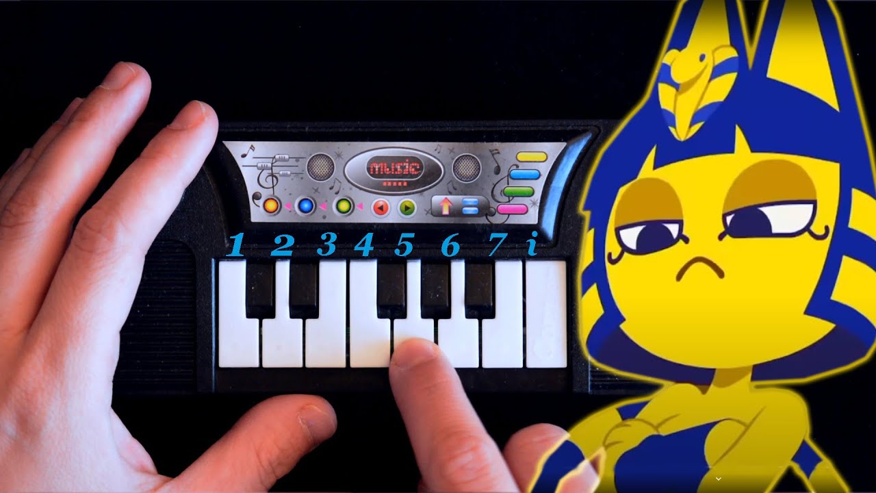 Ankha Dance meme song (how to play on a 1$ BLACK piano) - YouTube