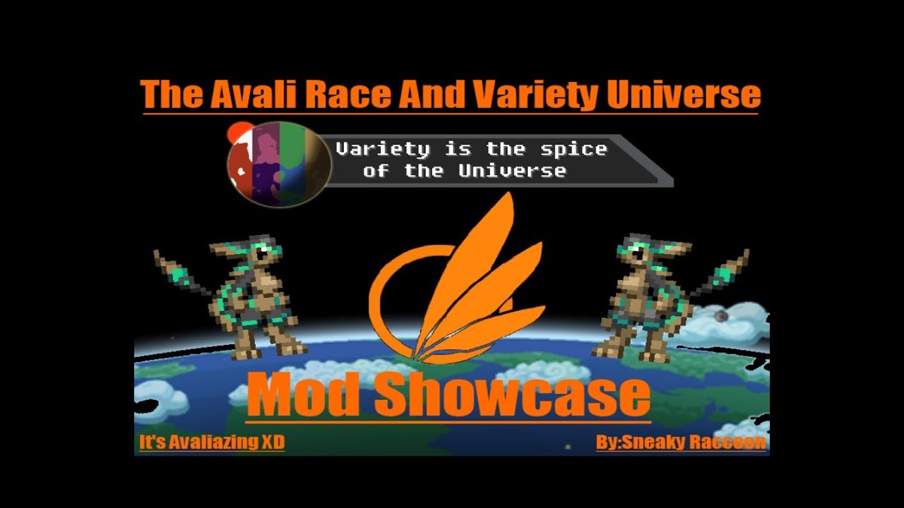 Starbound-Avali Race Mod + Variety Universe Mod Showcase - YouTube