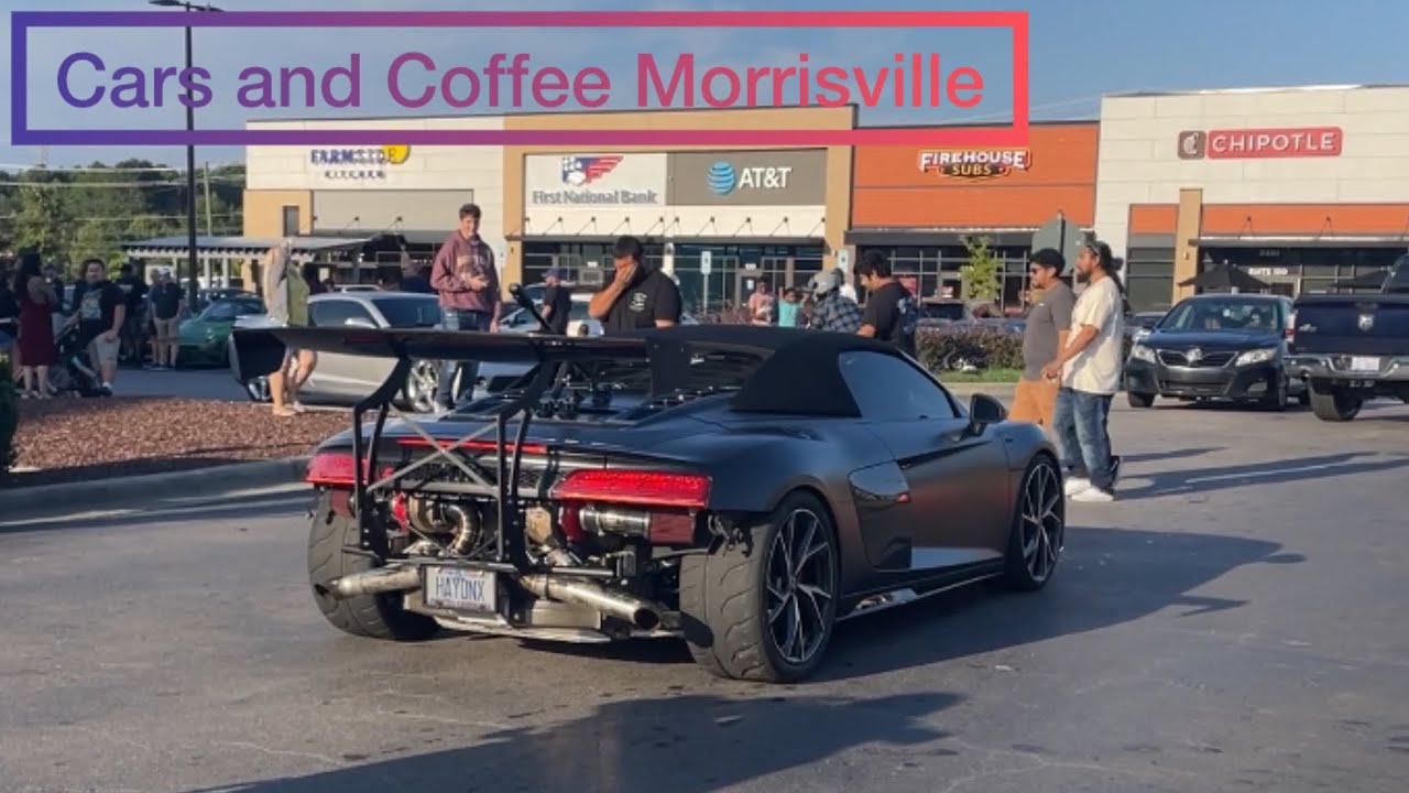 CARS AND COFFEE MORRISVILLE | Bumperless Audi R8, Kawasaki Ninja H2 ...
