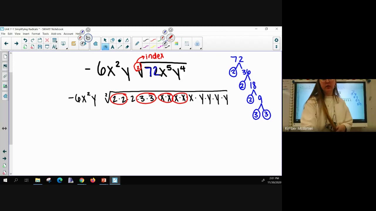 Unit 7-1: Simplifying Radicals - YouTube