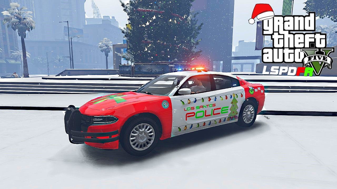 GTA 5 LSPDFR Police Mod City Patrol LSPD 2018 Dodge Charger (Christmas ...