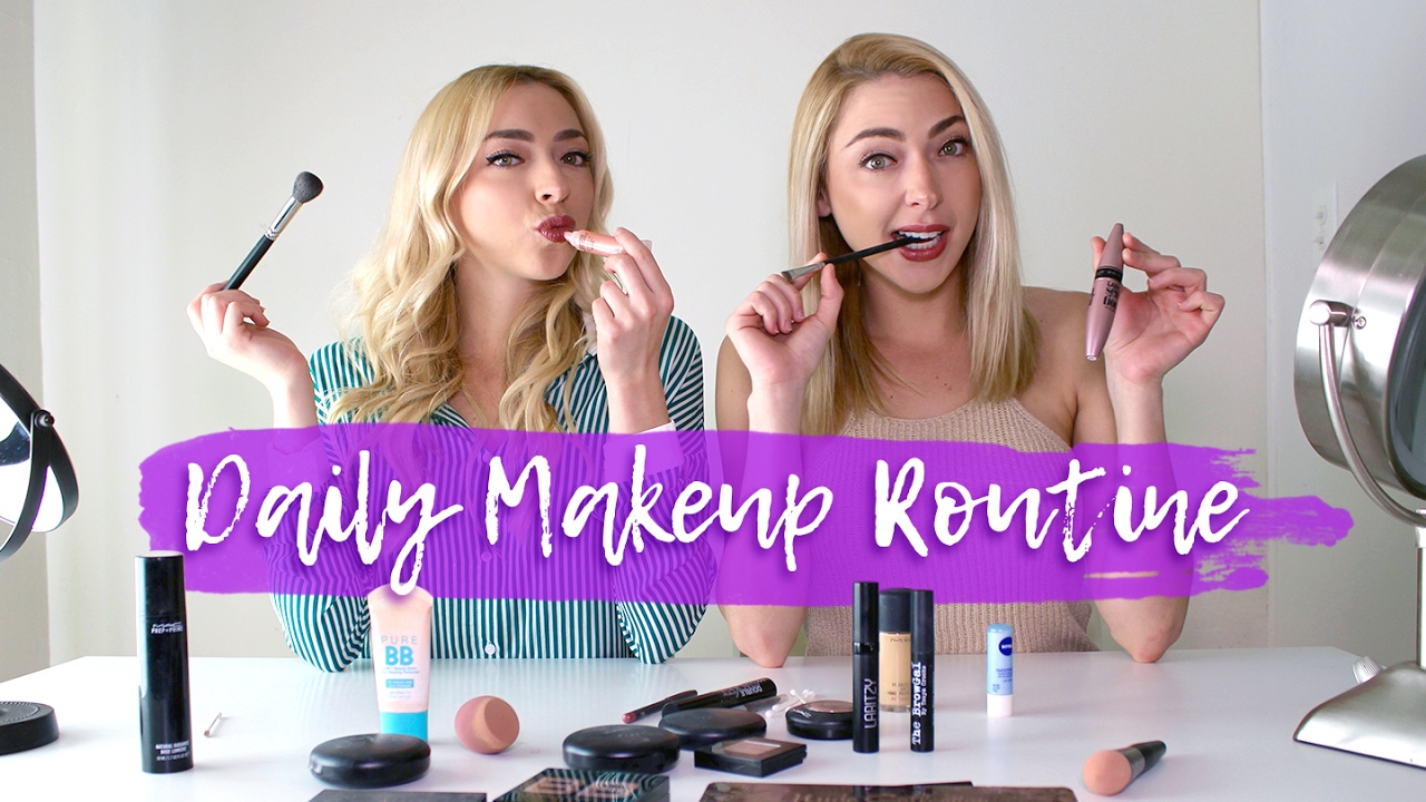 Our Daily Makeup Routine! | The Nolan Twins - YouTube