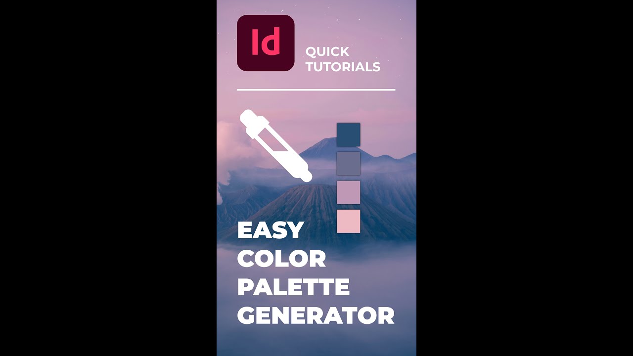 Generate color palettes - Adobe Indesign Tutorial - YouTube