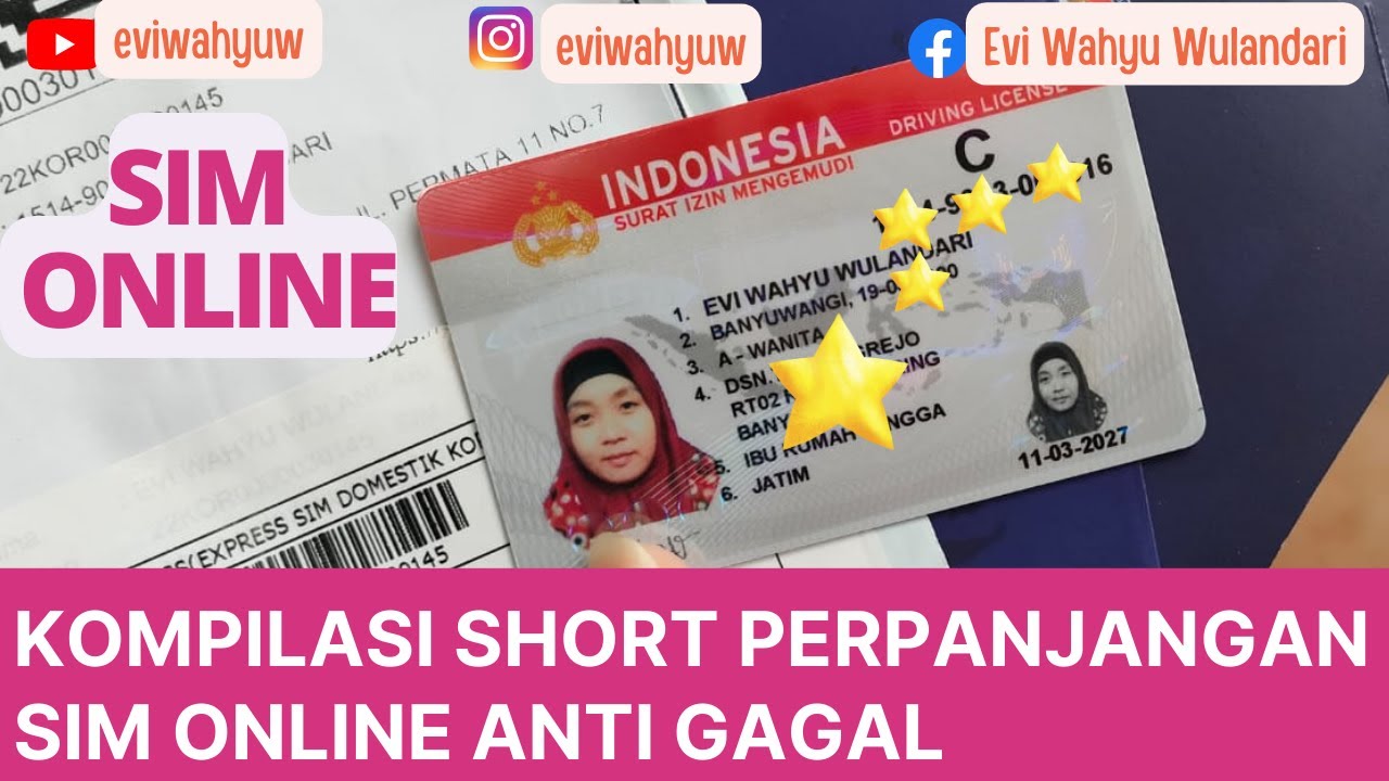 KOMPILASI SHORT CARA PERPANJANGAN SIM ONLINE - YouTube
