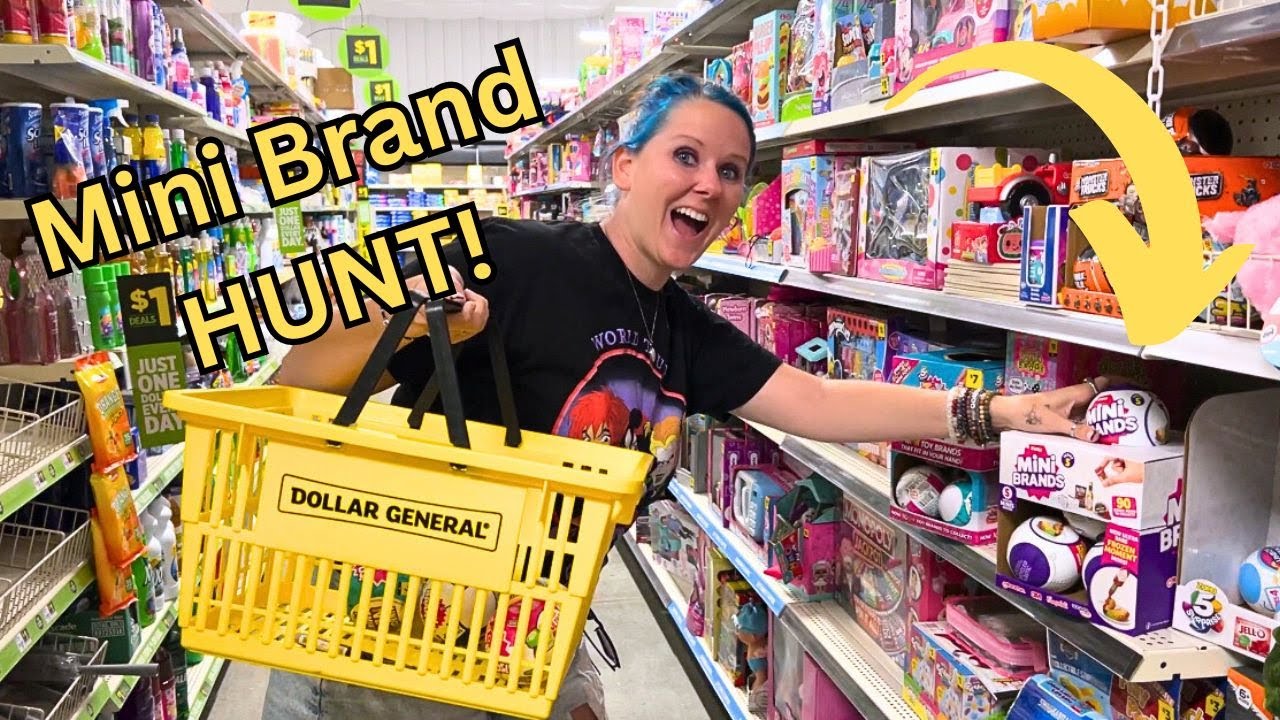 Searching for ONE OF EVERY Mini Brand In Dollar General! - YouTube