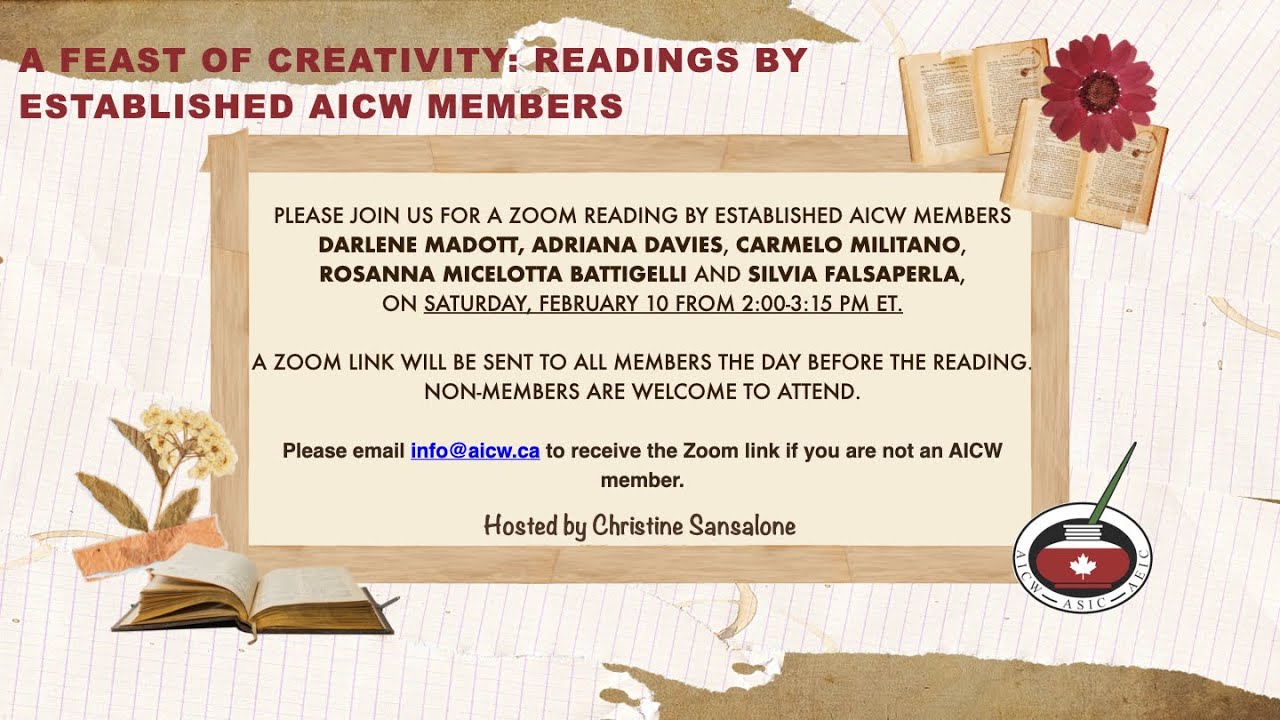 A Feast of Creativity: Reading by Established AICW Members (February 10 ...
