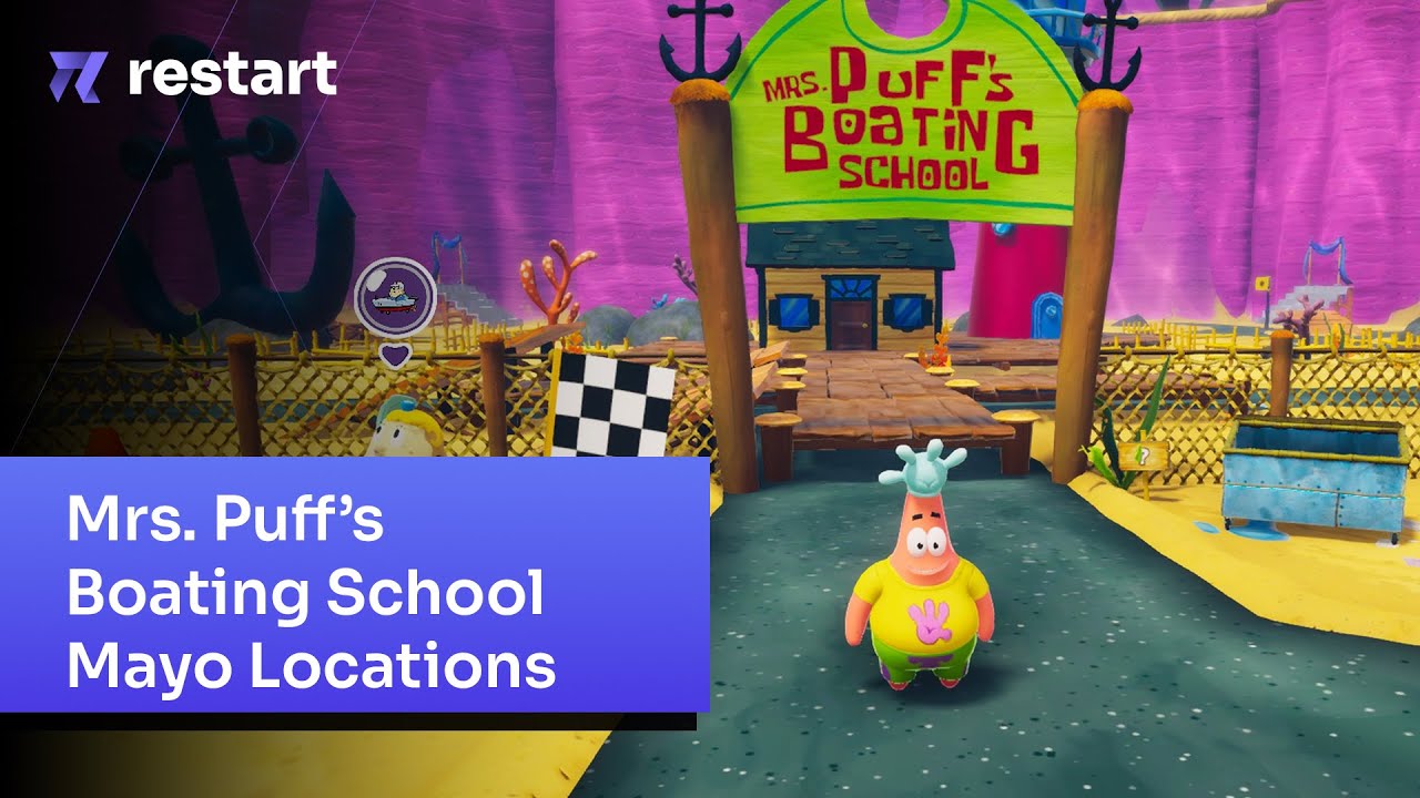 The Patrick Star Game - Mrs. Puff's Boating School Mayo Locations - YouTube