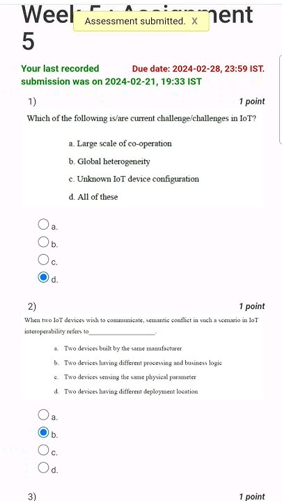 Nptel introduction to internet of things week 5 assignment answer 2024|nptel week 5 iot answer ...