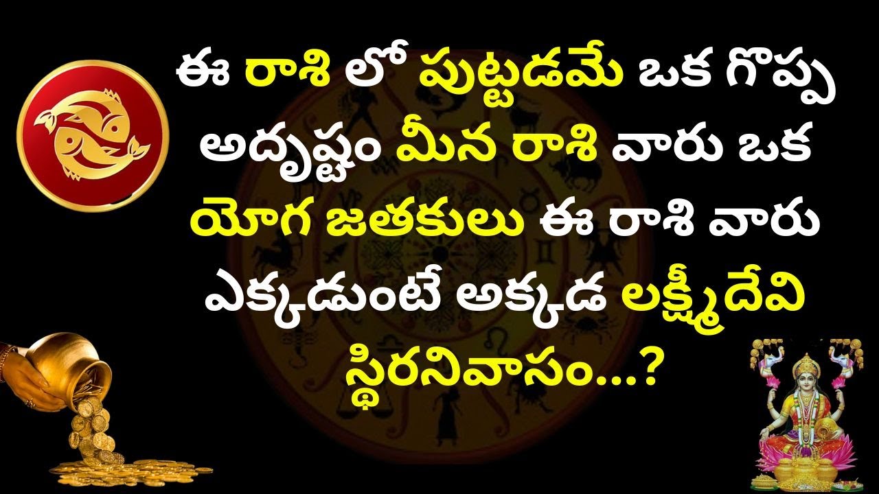 meena rashi మీన రాశి వారు ఒక యోగ జతకులు ఈ రాశి వారు ఎక్కడుంటే అక్కడ ...