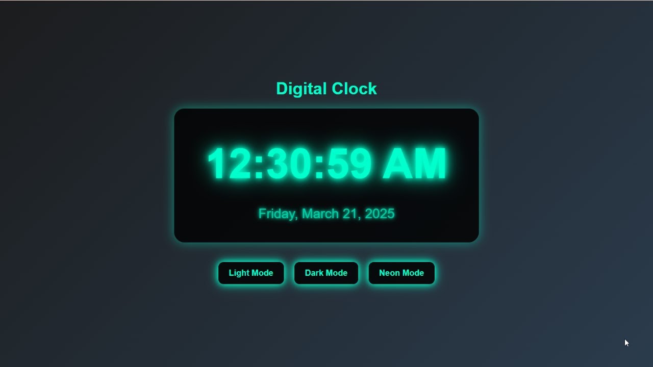 Build a Digital Watch Using HTML, CSS & JavaScript ⌚ | Beginner ...