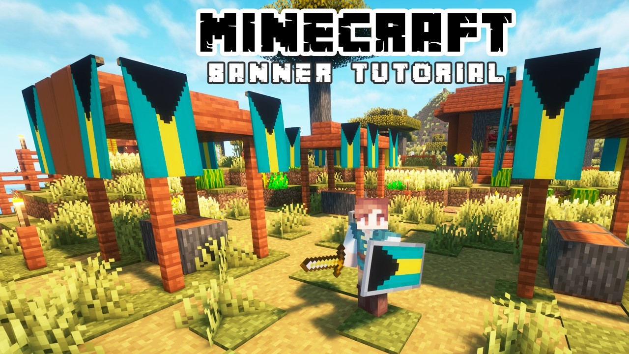 Minecraft: Bahamas banner tutorial | How to make the flag of the ...