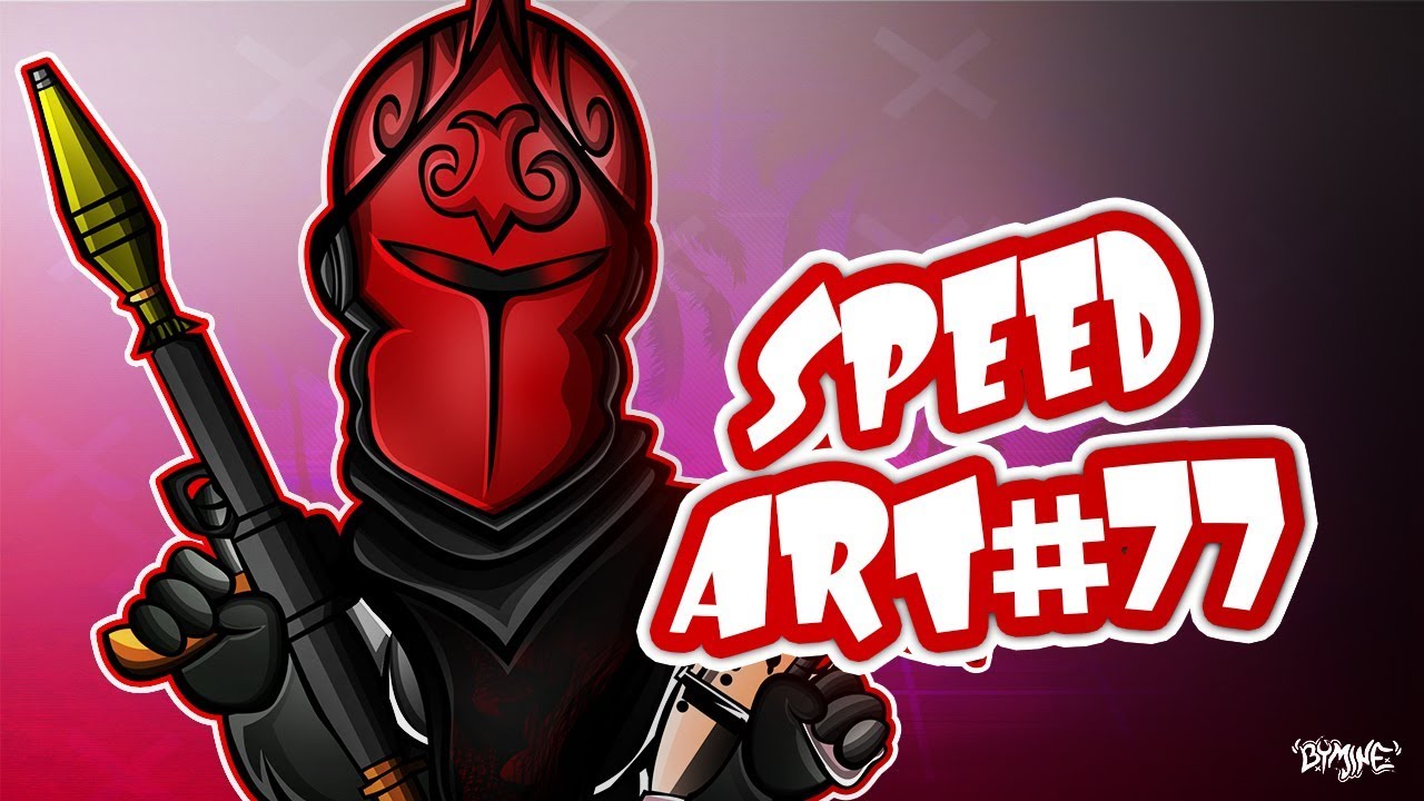 🎨 SPEED ART #77 🎨 - MASCOTTE FORTNITE POUR ZENOX !! - YouTube