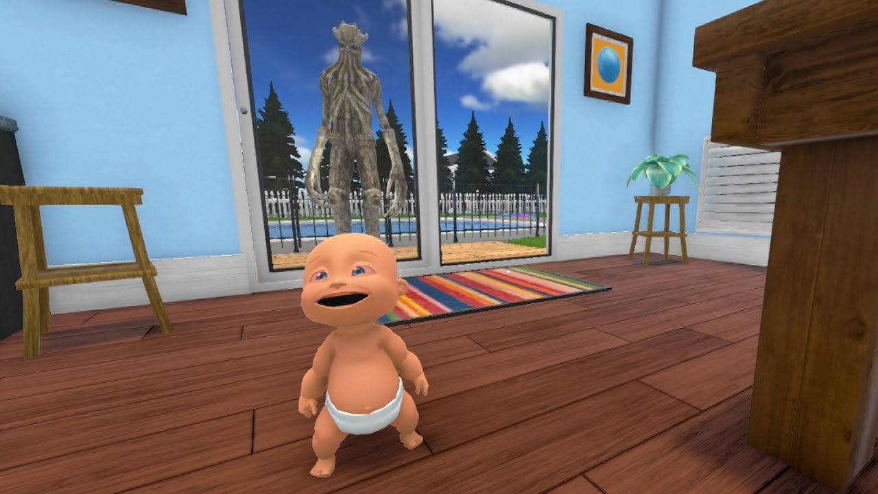 Baby HIDES From SCARY MONSTER... (who's your daddy) - YouTube