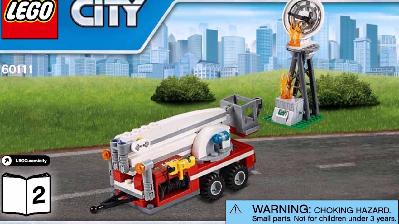 LEGO City Fire Utility Truck 60111 Instructions DIY Book 2 - YouTube