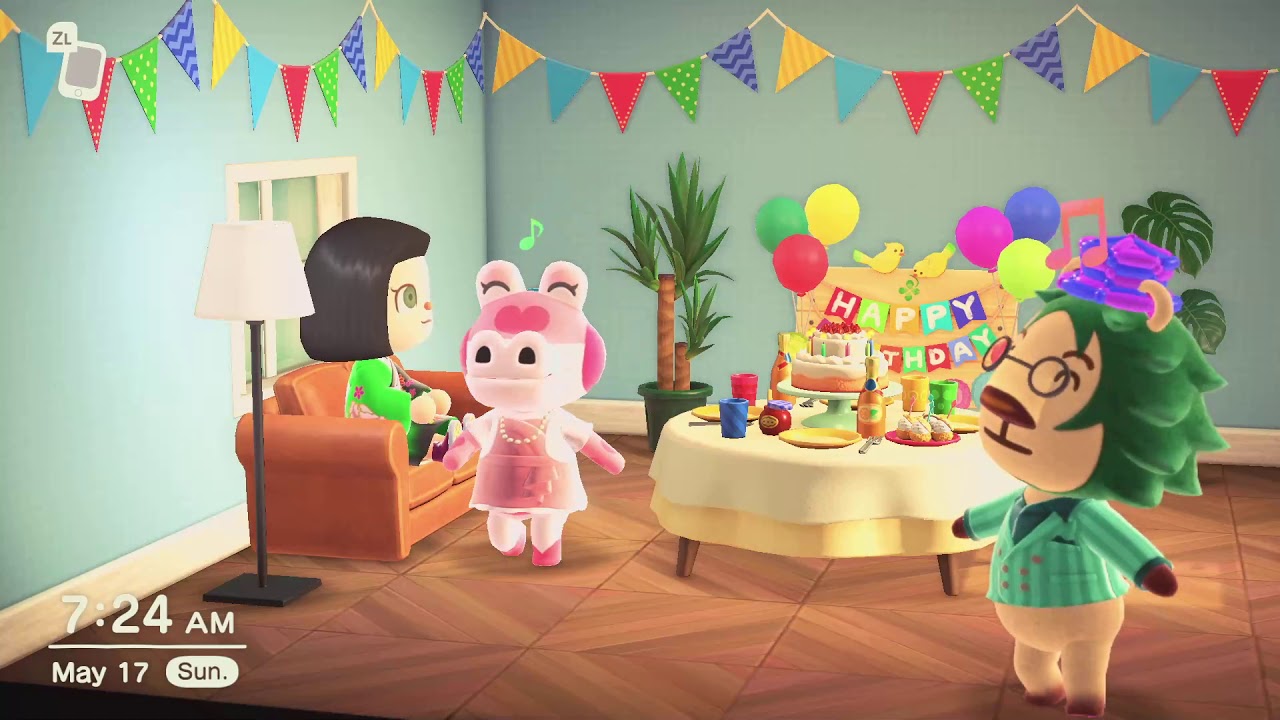 Animal Crossing Gameplay (200517) - Gayle's Birthday - YouTube