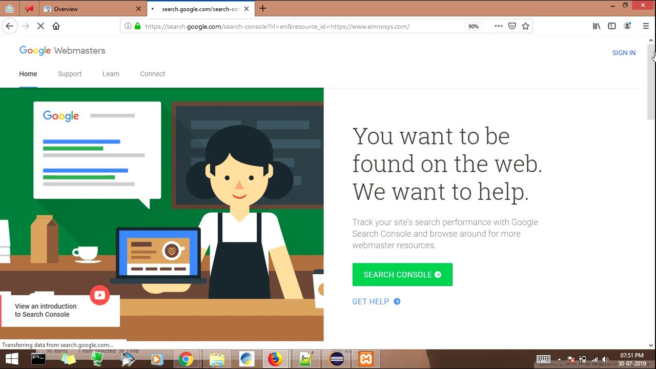 How To Google Webmaster tool Integration with live demo. - YouTube