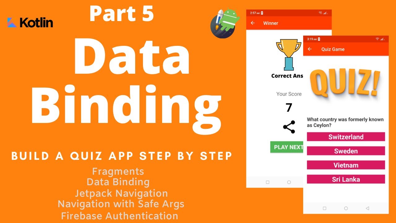 Simple Quiz App- DataBinding - YouTube