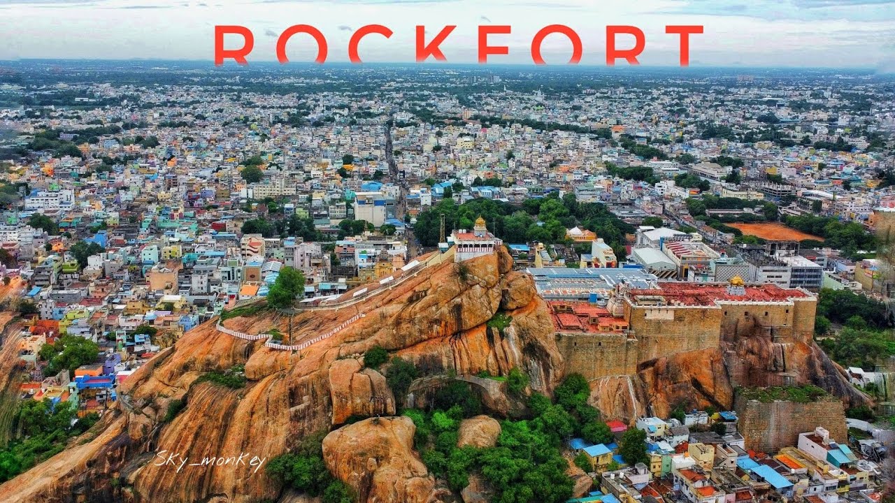 4K drone View of Rockfort temple - Trichy, Tamilnadu - YouTube