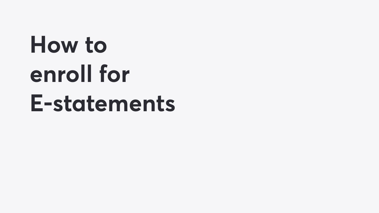 How To Enroll For E-Statements with Audio Description | PC Financial ...