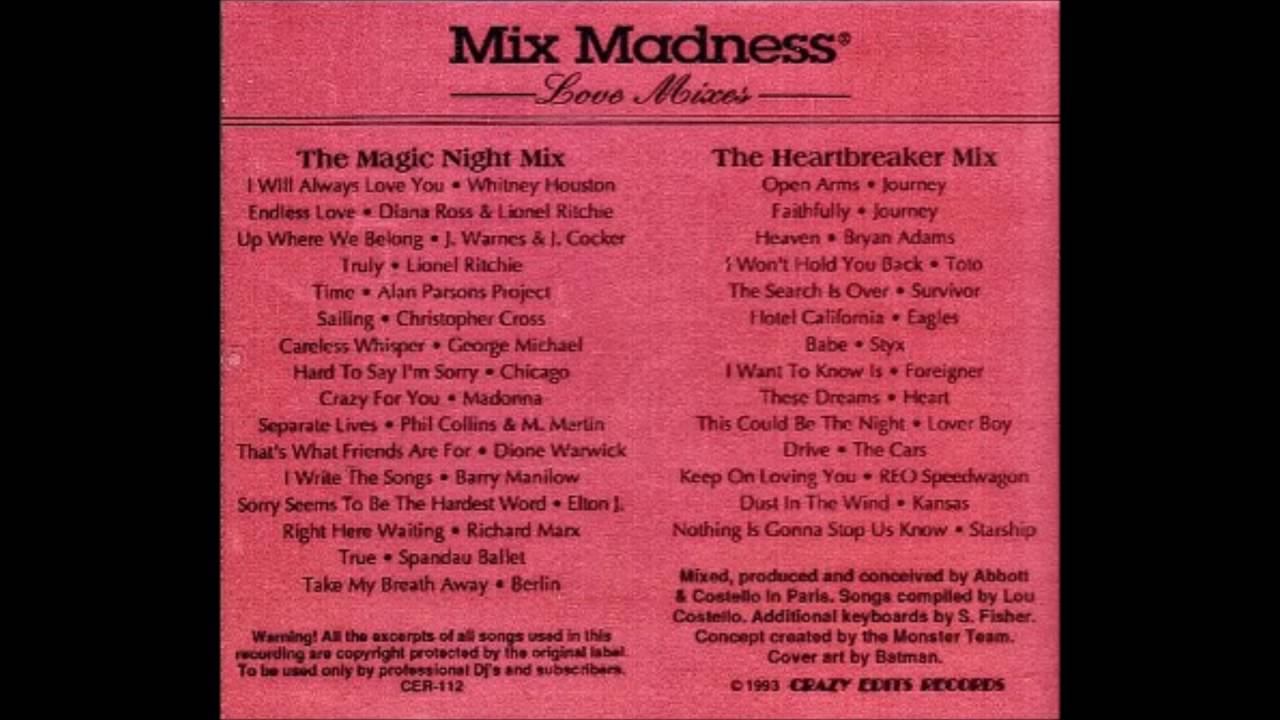 Mix madness love mixes vol 1 The magic night mix - YouTube