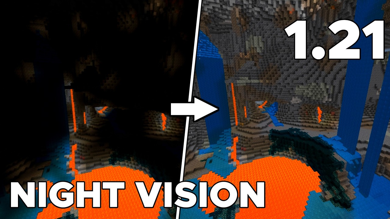 Night Vision Texture Pack for MCPE 1.20.6/1.21 | Night Vision for ...