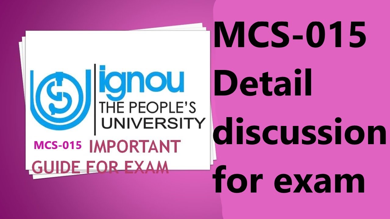 Detail discussion of MCS-015 exam || How to write MCS-015 paper in exam ...
