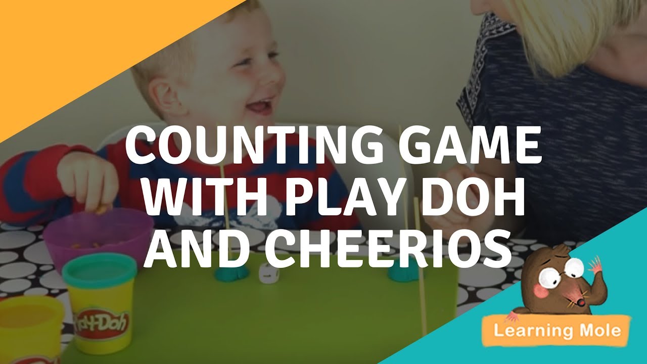 Counting Math Games with Play-Doh and Cheerios | How to Count | Basic ...