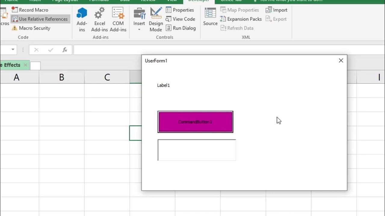Excel VBA Tips | Adding effects to Excel UserForm controls using VBA - YouTube